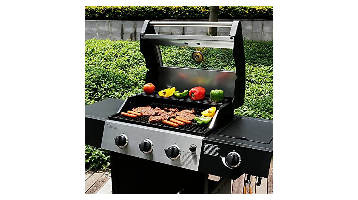 Propane Gas Grill 3-Burner Stainless Steel 48,000 BTU | Kadorer