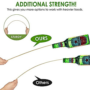 Smores Sticks 36" Long 5 mm Thick, 120 PCS Marshmallow Roasting Smore Sticks Bamboo, Disposable Marshmellow Sticks Camping Heavy Duty SMores Skewers for Outdoor Fire Pits Campfires Hot Dog Sausage