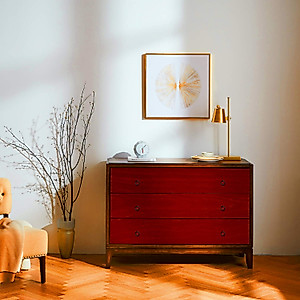 Caltero Red Brown Wood Contact Paper 17.7” x32.8Ft Wood Grain Contact Paper Self Adhesive Textured Wood Panel Film for Decorative Wall Covering Shelf Liners Cabinet Countertop