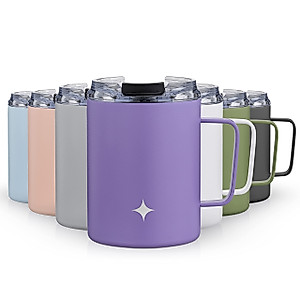 JoyJolt Triple Insulated Tumbler with Handle. 12 oz Tumbler Cup with Lid. Vacuum Sealed, Copper Lined, Double Wall Stainless Steel Tumblers. Travel Mug with Lid, Coffee Tumbler, Smoothie Cup, Tea Mug