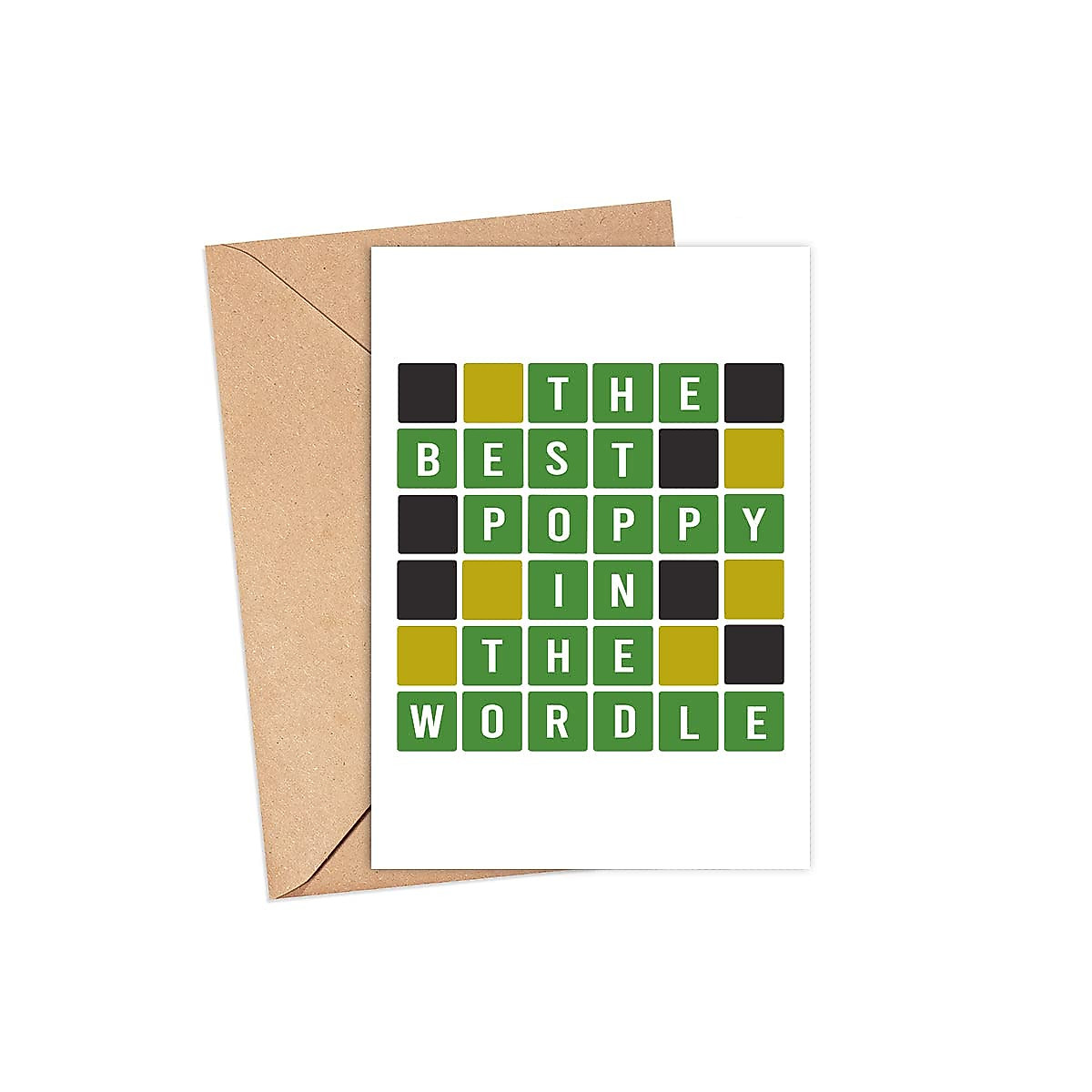 MoltDesigns Wordle For Poppy Card - The Best Poppy In The Wordle - Poppy Gift Wordle - Wordle Themed Fathers Day Card - Wordle Lover Card - Word Game - Birthday Poppy Card - Fathers Day Idea Gift