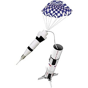 Estes Saturn V Model Rocket Starter Set - Includes Assembled Rocket, Launch Pad, Controller, Four AA Batteries, Recovery Wadding, and Three Engines White