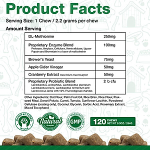 Pawlife Green Grass Dog Chews – 120 Turf Treats for Dog Spot Grass Repair, Veterinarian Formulated Dog Urine Neutralizer for Lawn, Lawn Protection Treats, Dog Pee Grass Neutralizer (Chicken Flavored)