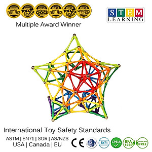 Goobi Magnetic Building Sticks Blocks Toys Magnet Construction Set Tiles Toy Montessori STEM Educational Toys for Ages 3 4 5 6 7 8 Kids (300 Pcs, 300, Pieces)