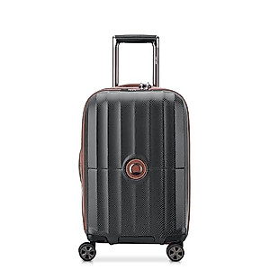 DELSEY PARIS St. Tropez Hardside Expandable Luggage with Spinner Wheels, Black, Carry-on 21 Inch