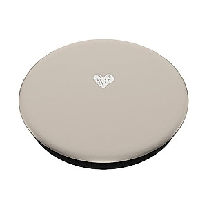 Cute Sand / Beige / Tan Heart Love Minimalist PopSockets Standard PopGrip