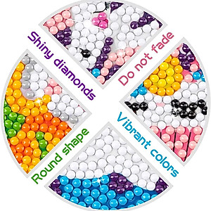 Augweyang 5D Diamond Art Craft Painting Kits for Kids Robot Blocks Mosaic Painting Dots Stickers Paint by Numbers DIY Drawing Arts Crafts Supplies for Children 24Pcs