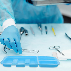 Plastic Dental Trays Instrument Trays Dental Instrument Set Plastic Serving Fruit Storage Trays Dentist Tools Kit Blue Pink Green