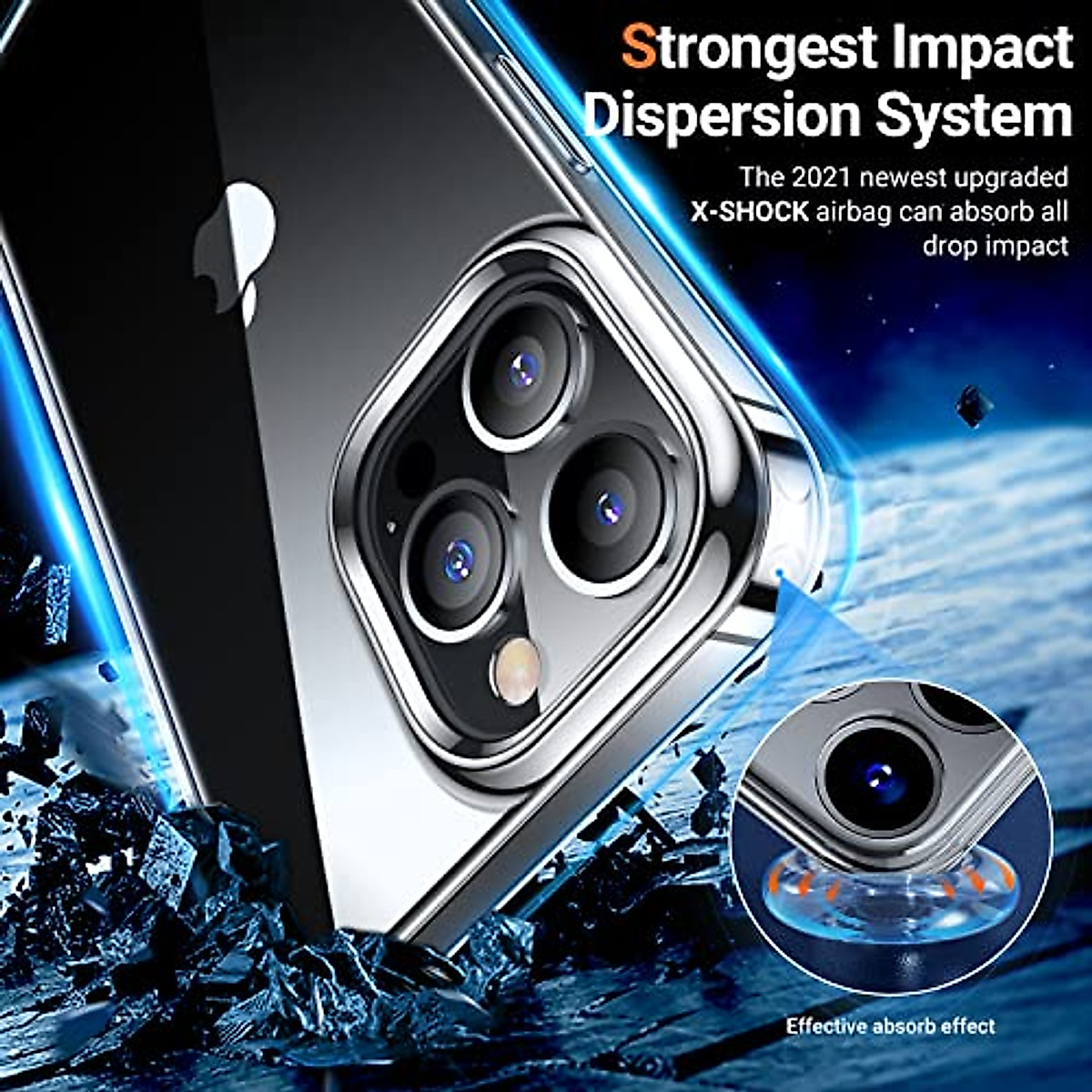 TORRAS Crystal Clear iPhone 13 Pro Max Case, [Long Lasting Clarity] Ultra-Thin Slim Fit iPhone 13 Pro Max Phone Case, Soft Silicone Cover Phone Cases for iPhone 13 Pro Max 6.7 inch, Crystal Clear