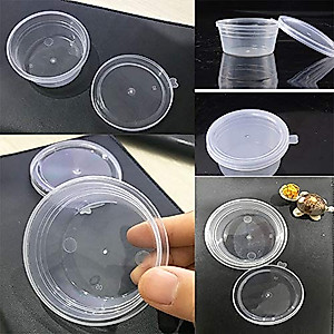 Kbraveo 80Pack 2OZ Slime Storage Containers and Foam Ball Storage Containers With Lids For 20g Slime DIY Art Craft Making Homemade