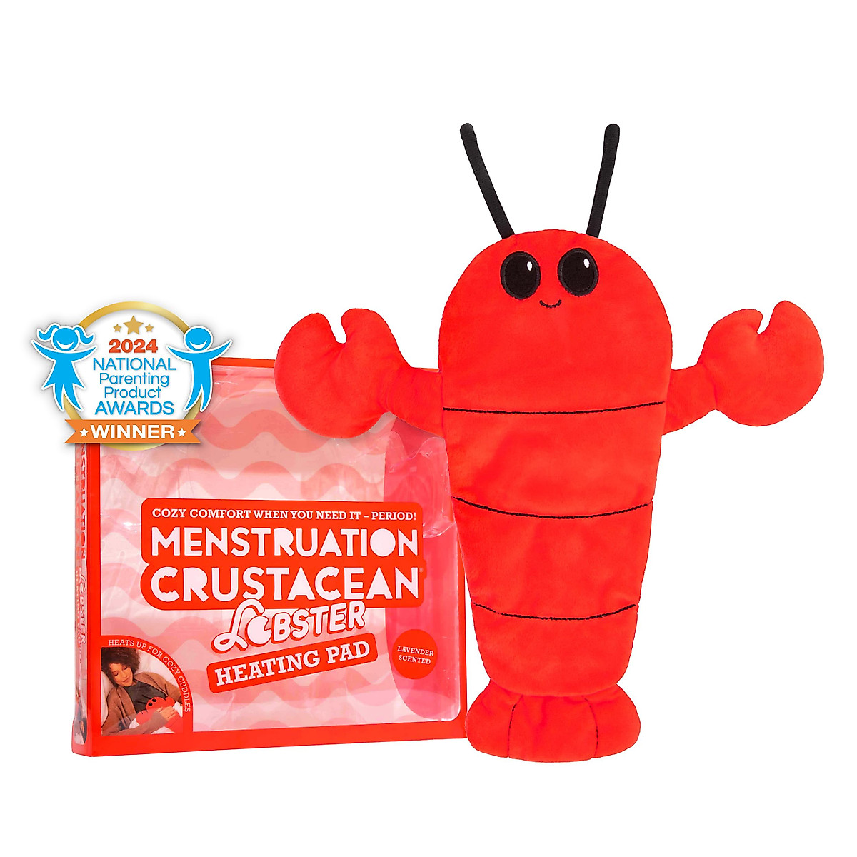 Menstruation Crustacean Lobster – The Original Viral Cuddly & Cute Plush Lavender Scented Heating Pad for Cramps