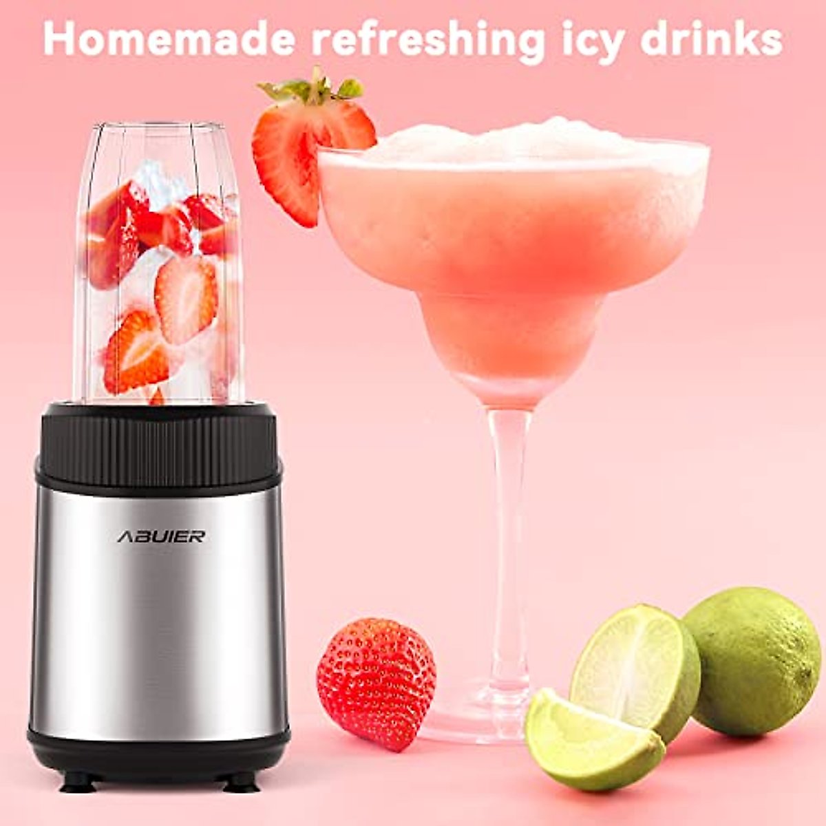 Bullet Blender Smoothie Maker 900W with To-Go Cups, Smoothie Blender, Upgrade 6-Point Blade, Smoothie Blender, Shake Blender Combo for Frozen Drink
