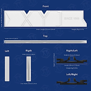 XYJ Universal Knife Guards,Plastic Chef Knives Sheath Holder,Cleaver Cover,Kitchen Knives Sleeves Case Great For Drawer Knife Roll (10 x 1.5 Inch)