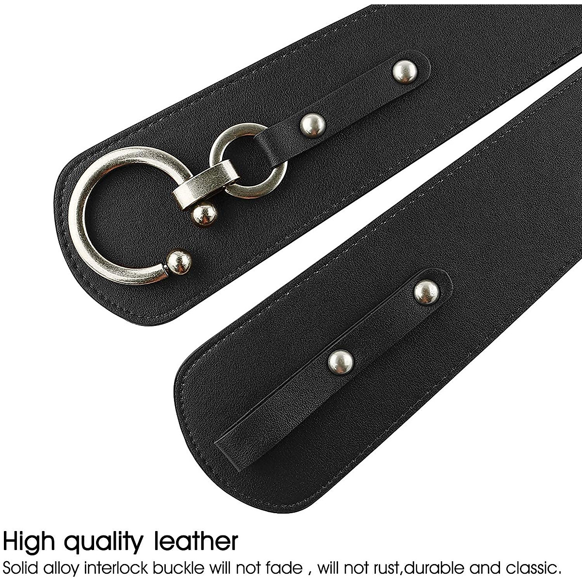JASGOOD Women's Fashion Vintage Wide Elastic Stretch Waist Belt With Interlock Buckle Halloween Belt