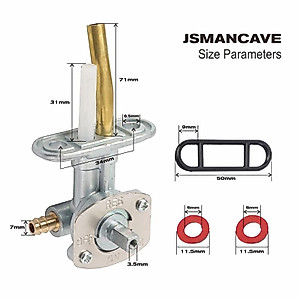 Fuel Valve Shut Off Petcock Tank Switch Fits for Arctic Cat ATV 250 300 375 400 454 500 Replace# 0470-344 0470-363 0470-365 0470-401 0470-445 0470-408 0423-146