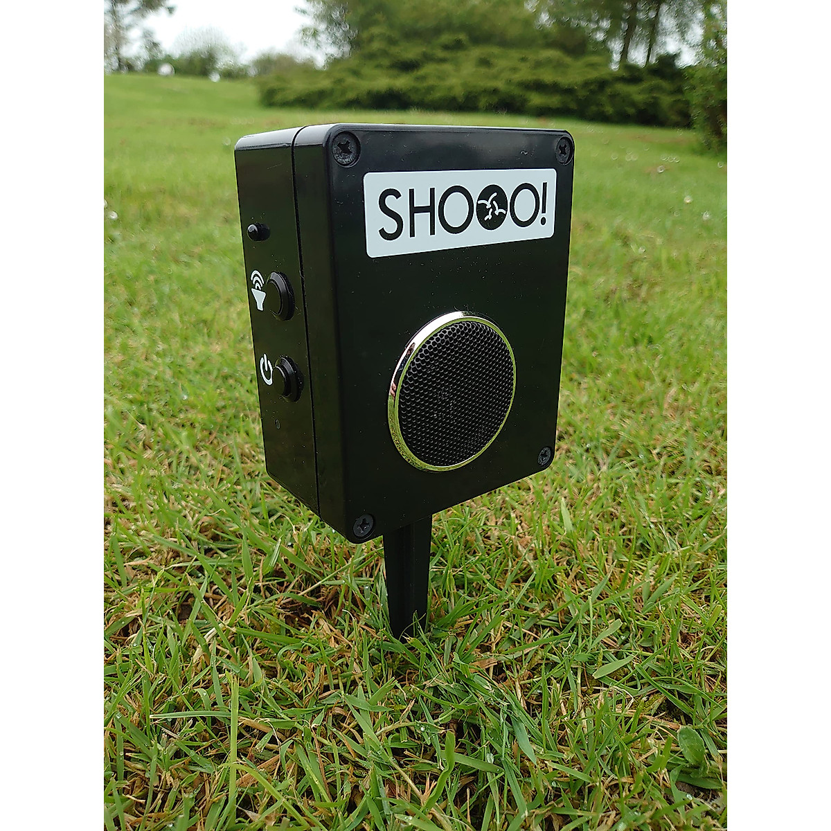 Acoustic Bird Scarer. Pigeons, Seagulls, Starlings and Woodpecker Repellent. Raptor and Bird Distress Audio Call Deterrent. Battery Operated Repeller for Outside