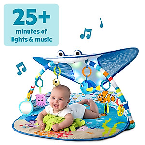 Bright Starts Disney Baby Finding Nemo Sea of Activities Jumper, Ages 6 months + & Disney Baby Finding Nemo Mr. Ray Ocean Lights & Music Gym, Ages Newborn +