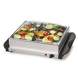 BETTY CROCKER RA39978 Stainless Steel Buffet Server with Warming Tray, Multicolor