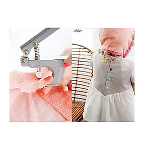 ilauke 400 Sets Snap Buttons with Snap Pliers T5 Plastic Snaps No-Sew Buttons Fastener Setter for Clothing Diapers Bibs Rain Coat Crafting