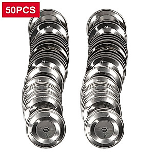 Docona Tambourine Bell Ring 50pcs Tambourine Bell Ring Jingle Bell Stainless Steel for Handbell Tambourine Church Tambourines