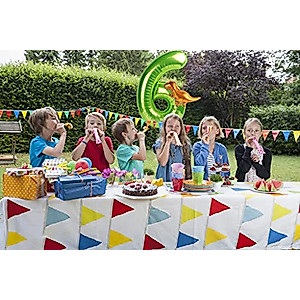 40 Inch Green Number 3 & Mini Dinosaur Balloon, 3rd 3 Years Old Birthday Decorations for Boy, Dinosaur Balloon for Three Rex Birthday Party Decorations, Large Number 13 for Party Decorations