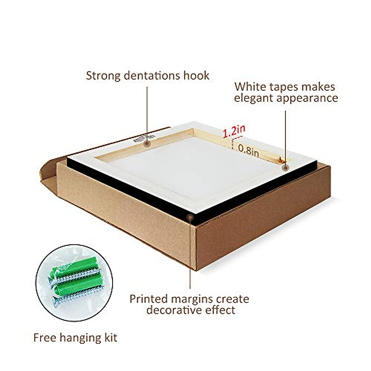 SUMGAR Black and White Wall Art for Bedroom Modern Plant Flower Canvas Paintings Floral Pictures Nuture Botanical Artwork,12x12 in