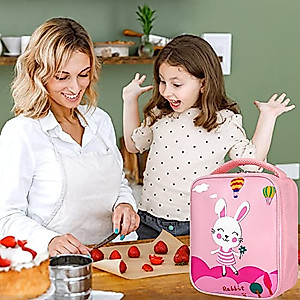 Spoilu lunch Box for Kids, School Insulated Lunch Bags for Boys and Girls - Double Insulated, Durable, Water-Resistant Fabric, Rabbit