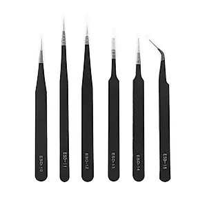 6PCS - YURROAD Multifunctional Stainless Tweezers Kit Quilling Tools for Artwork
