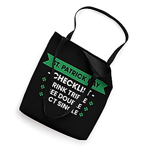 St. Patrick Day Checklist Tote Bag