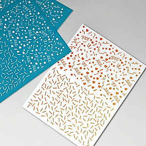 OLYCRAFT 4x5 Inch Silk Screen Stencils for Polymer Clay Confetti Silk Screen Printing Stencils Star Heart Reusable Clay Stencil Transfer for Polymer Clay Earring Hairpin Jewelry Making