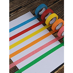 Lichamp Colored Tape, 12 Rolls Colorful Masking Tape Painters Color Craft Tape for Labeling Classroom, 0.6 inch x 15 Yards Per Roll