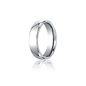 FJC Finejewelers Cobalt Chrome 6mm Comfort-fit High Polished Design Ring Size 8.5