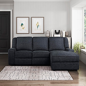 Lexicon Velsen 2-Piece Reclining Sectional Sofa with Right Chaise, Ebony