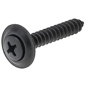 The Hillman Group 3142 10 x 3/4-Inch Oval Phillips Trim Screw with Washer, 20-Pack,Black Phosphate