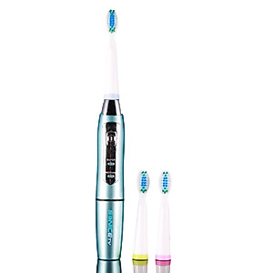 SONICETY Electric Toothbrush HI-910 Sky Blue (Value Pack Includes 3 Brushheads)