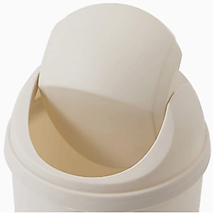 Desktop Plastic Trash Can Household Mini Trash Can | Small Paper Basket with Lid on The Living Room Table Four Colors (Color : Purple)