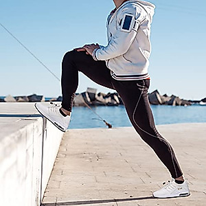 BOGOVER Men's Walking Shoes Non Slip Running Tennis Shoes Breathable Lightweight Air Cushion Sneakers for Tennis Gym Jogging (White, 6)