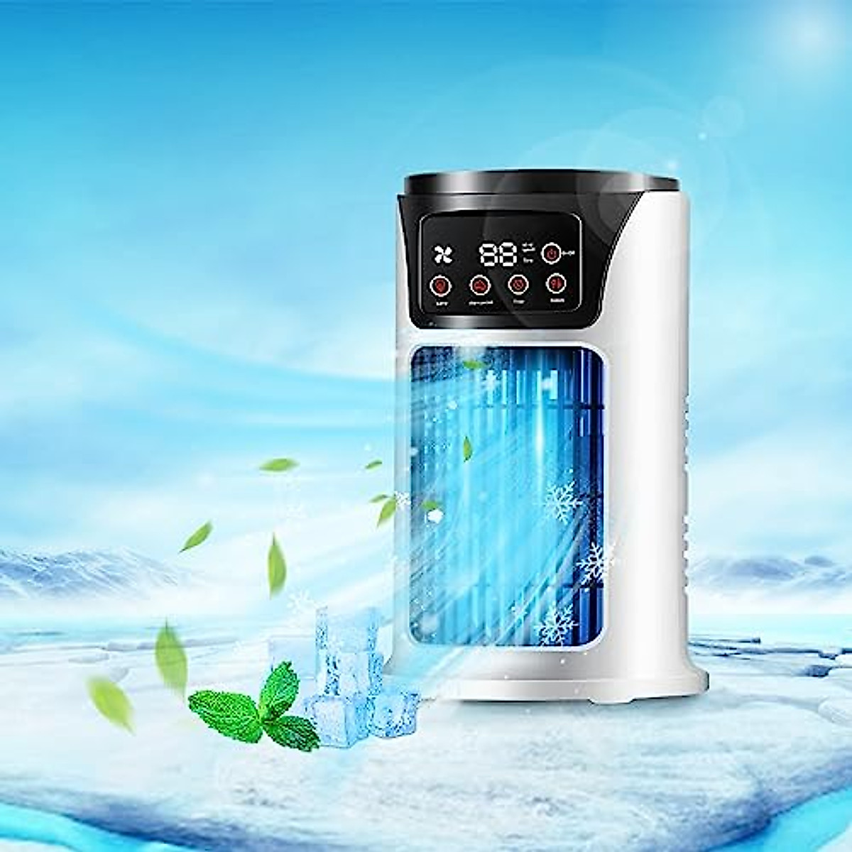 Portable A𝐢r Conditioners, Evaporative A𝐢r Cooler 3 Speeds,USB Personal Evaporative A𝐢r Cooler, Portable Humidifier F𝐚n for Bedroom Kitchen Office Desk Camping #D