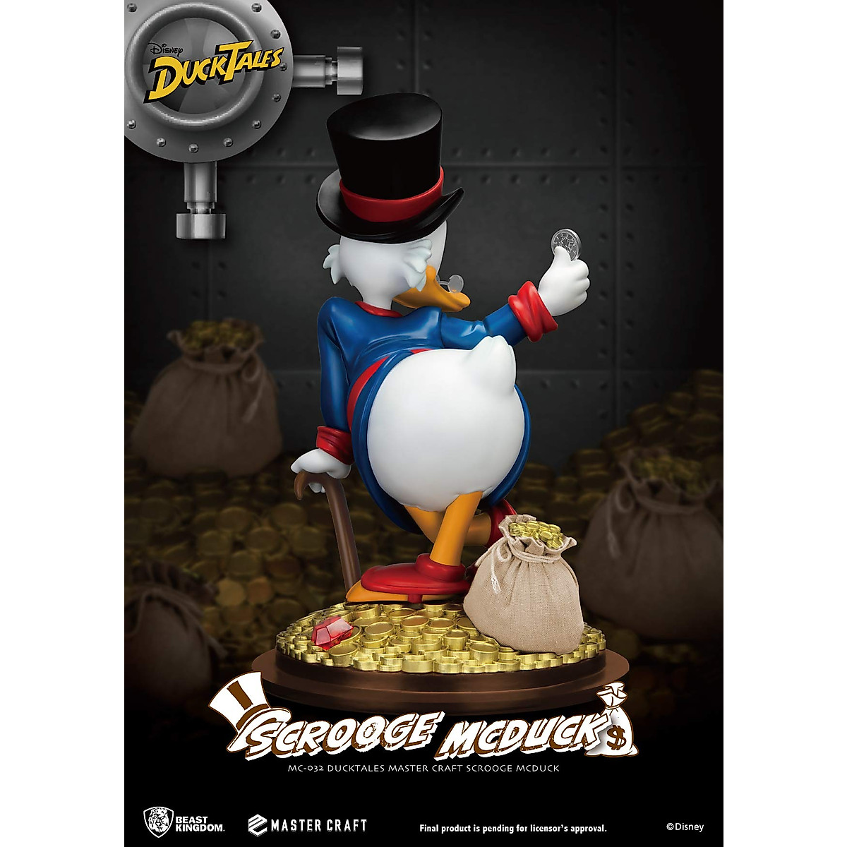 Beast Kingdom Ducktales: Scrooge McDuck MC-032 Master Craft Statue, Multicolor, 16 inches
