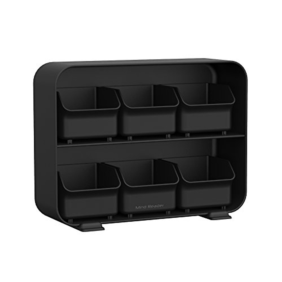 Mind Reader 6 Drawer Tea Bag Holder and Organizer, Black