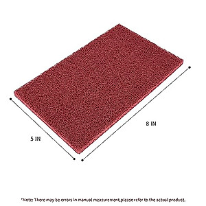 Red Scuff Pads - 6Pcs Scotch Brite 7447 - Very Fine Grade Hand Pads General Purpose Sanding Hand Pads 200 x 125mm/8" x 5"