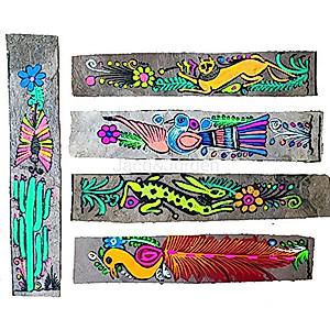 Amate Bookmarks by Jacq & Jürgen 5 Pack Hand Painted Mexican Unique Art
