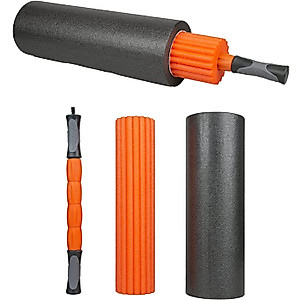 Revolve 3-in-1 Foam Roller Set with Massage and Mobility Stick, for Exercise, Deep Tissue Muscle Massager for Physical Therapy, Pilates, Yoga, Stretching, Balance & Core