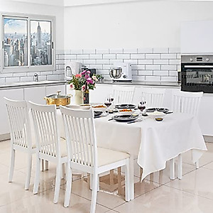 moty Beautiful Oxford Rectangle Table Cloth Fabric, Tablecloth with Waterproof, Stain Resistant Protection – Quick-Drying Heavy Weight Table Cover Safeguards Against Spills