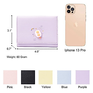 Sunwel Fashion Girls Cute 3D Popsicle Ice Cream Tri-folded Wallet Small Wallet Cash Pocket Card Holder ID Window Purse for Women Girls