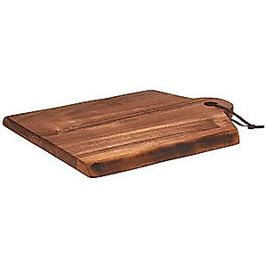 Rachael Ray Pantryware Wood Cutting Board With Handle/ Wood Serving Board With Handle - 14 Inch x 11 Inch, Brown