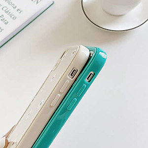 ZTOFERA TPU Back Case for iPhone XR, Daisy Pattern Glossy Soft Silicone Case, Cute Girls Case Slim Lightweight Protective Bumper Cover for iPhone XR - White