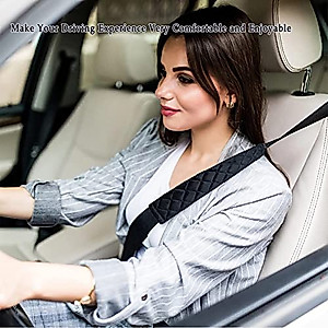 NEPAK 6 Pack Car Seat Strap Pads,Universal Car Seat Belt Pads Cover,Seat Belt Shoulder Strap Covers Harness Pad for Car/Bag,Protect Your Neck and Shoulder(Black)