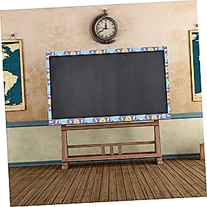 1 PC Chalkboard Border Paper Christmas Stickers Black and White Decor Alphabet Stickers Poster Board Borders Bulletin Border Straight Trimmer Chalkboard Boarder Trim Campus Sticker