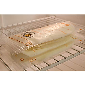 Baby Chan Breast Milk Storage Bags, 100 Count (2 Packs of 50 Bags) with Double Zipper Seal and Convenient Pour Spout, Excellent for Storing and Freezing Breastmilk, Pre-sterilized, BPA and BPS-Free